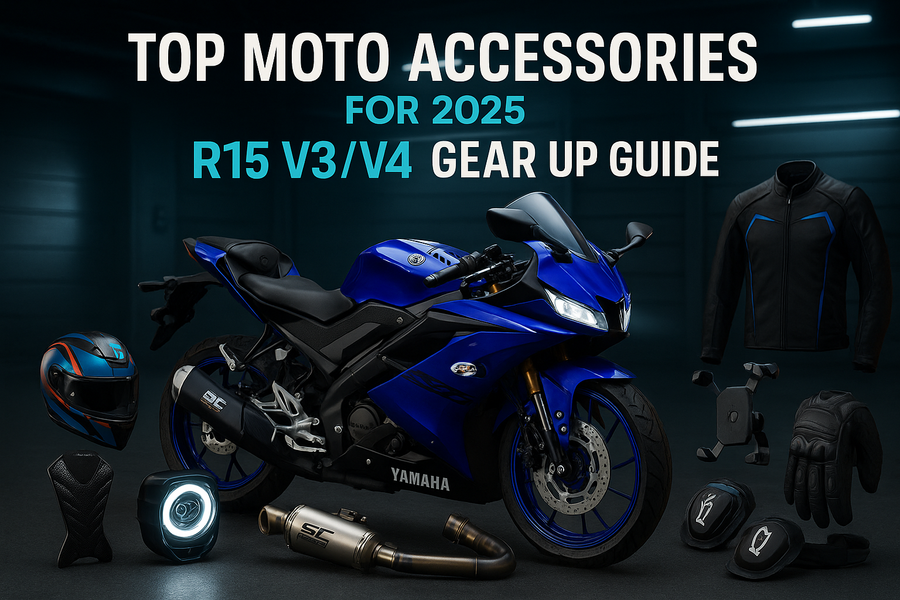 Top Moto Accessories for 2025: R15 V3/V4 Gear Up Guide – GTR Pitstop
