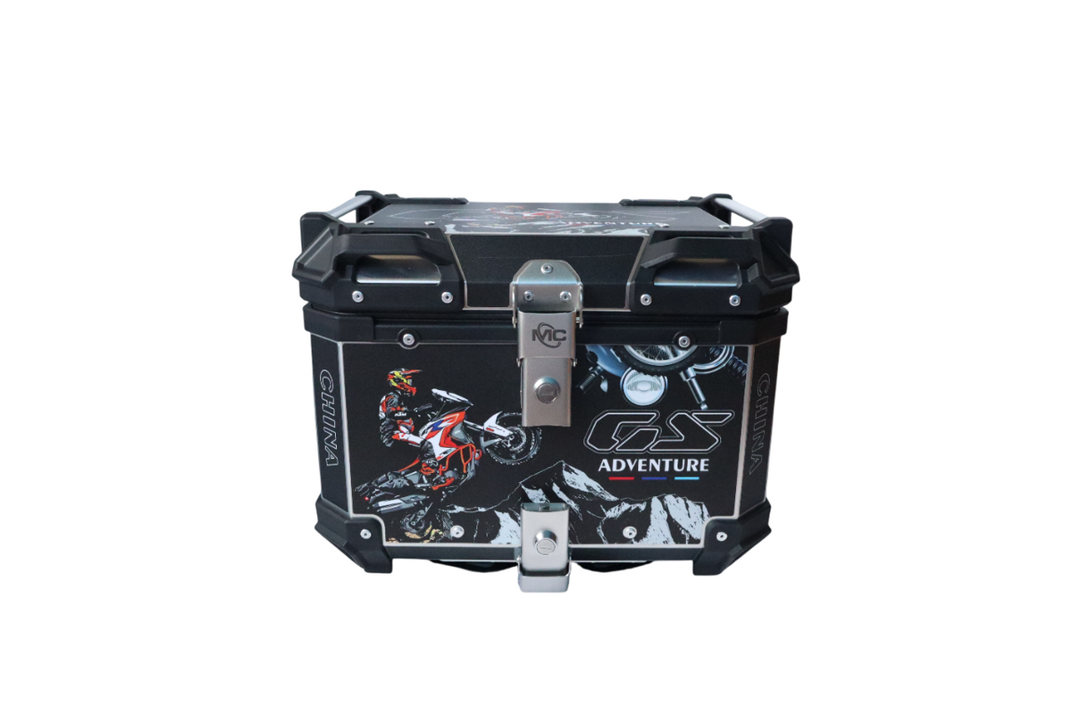 Aluminium 45 Litre Graphic Black GS Adventure – GTR Pitstop