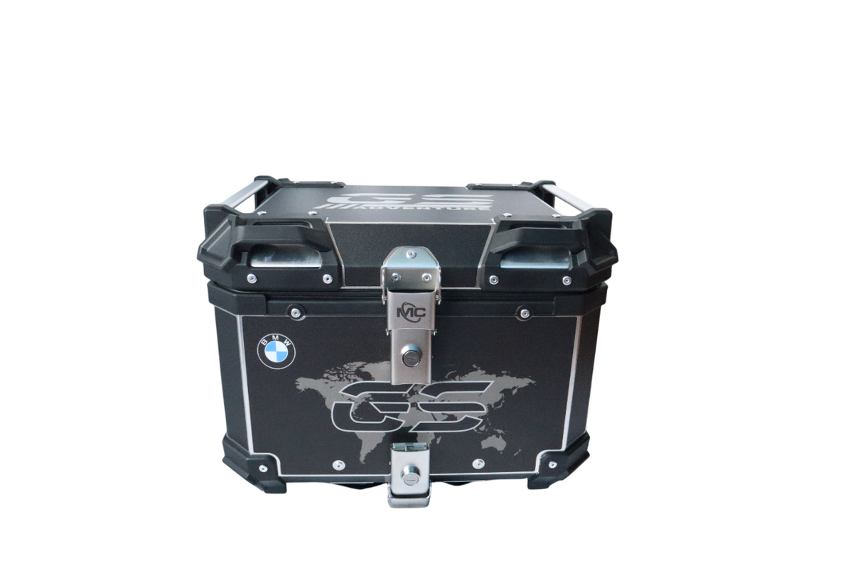 Aluminium Moto Care 45 Litre Graphic BMW GS Black Top Box – GTR Pitstop
